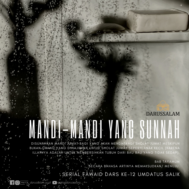 Mandi-Mandi yang Sunnah & Tayamum “Serial Fawaid Dars ke-12 Umdatus ...